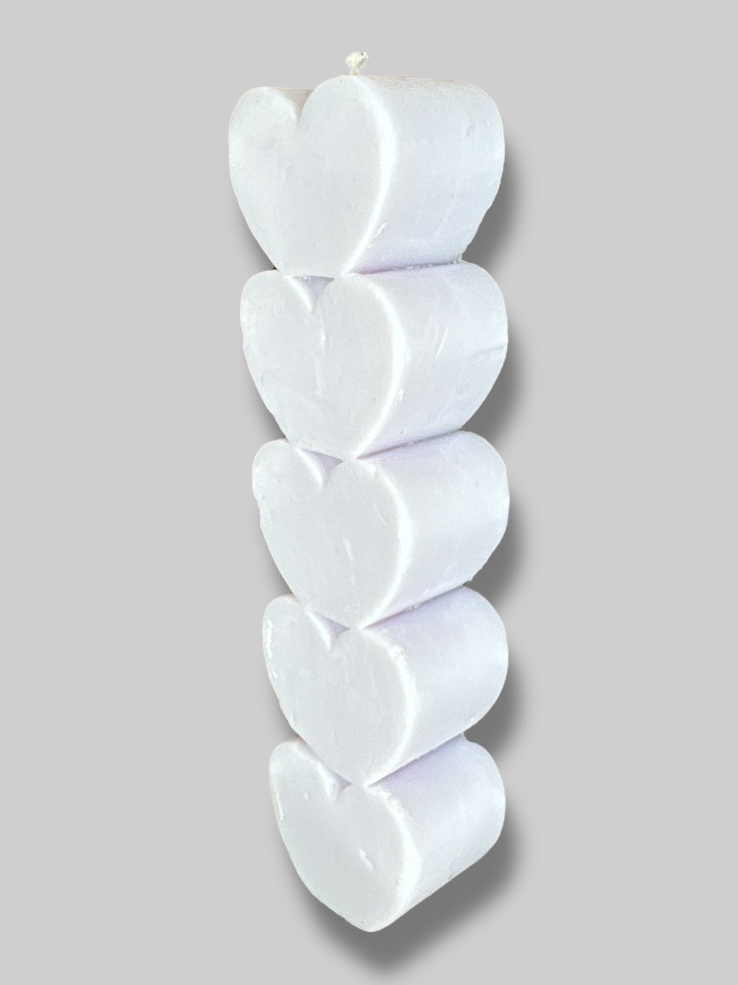 6” light Purple Heart stack candle – Witch Bitch Thrift